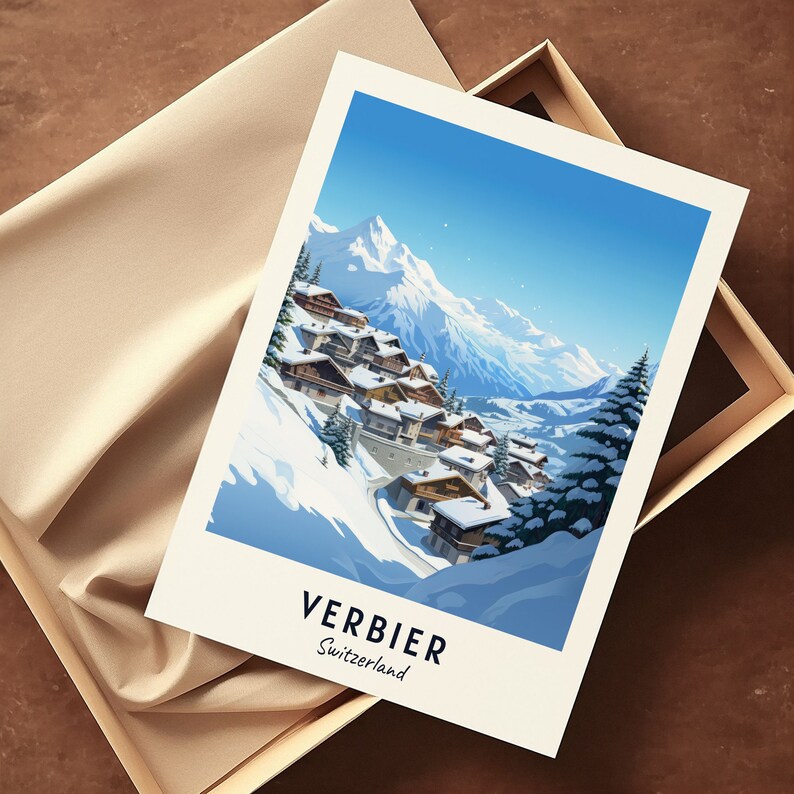 Verbier Travel Print, Verbier Ski Poster, Switzerland Ski Poster ...