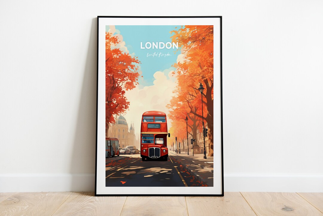 London City Print London Travel Poster United Kingdom Travel - Etsy UK