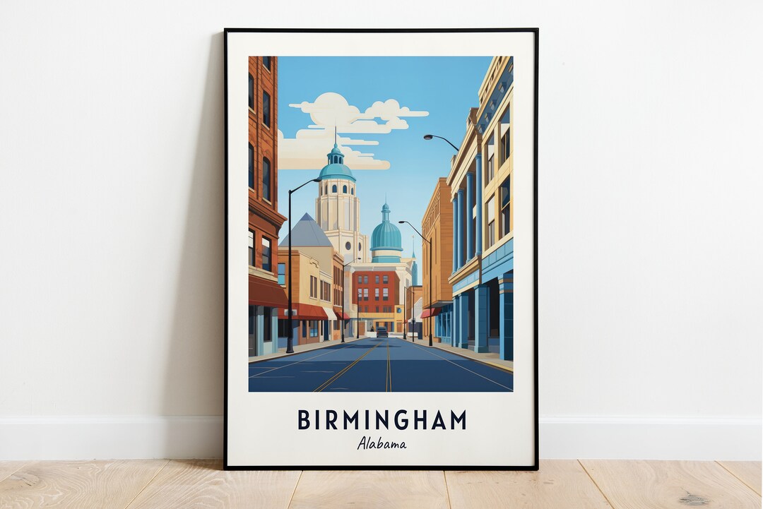 Birmingham Travel Print Wall Art, Birmingham Alabama City Print ...