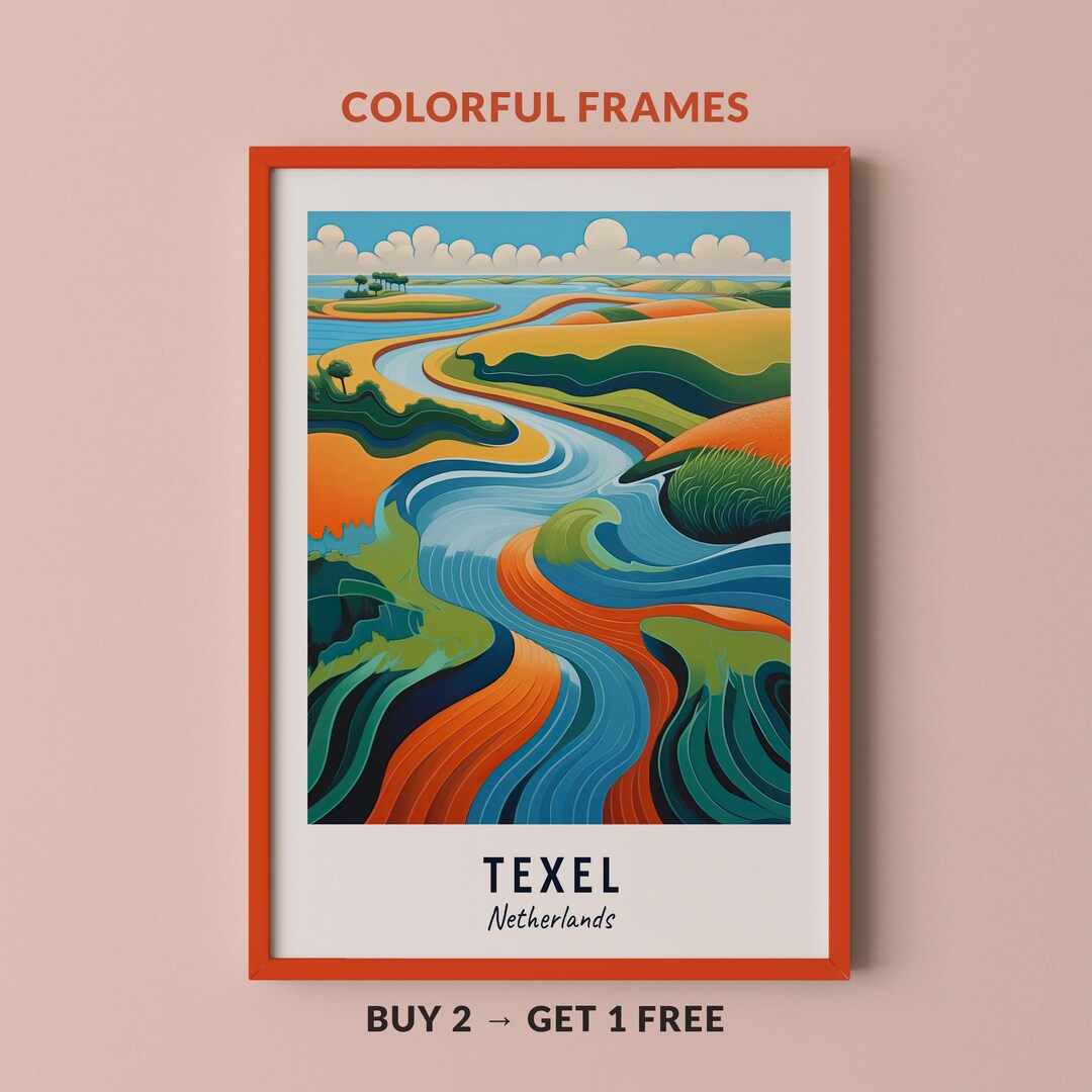 Texel Travel Poster Ecomare Seal Sanctuary Wall Art Netherlands Print ...