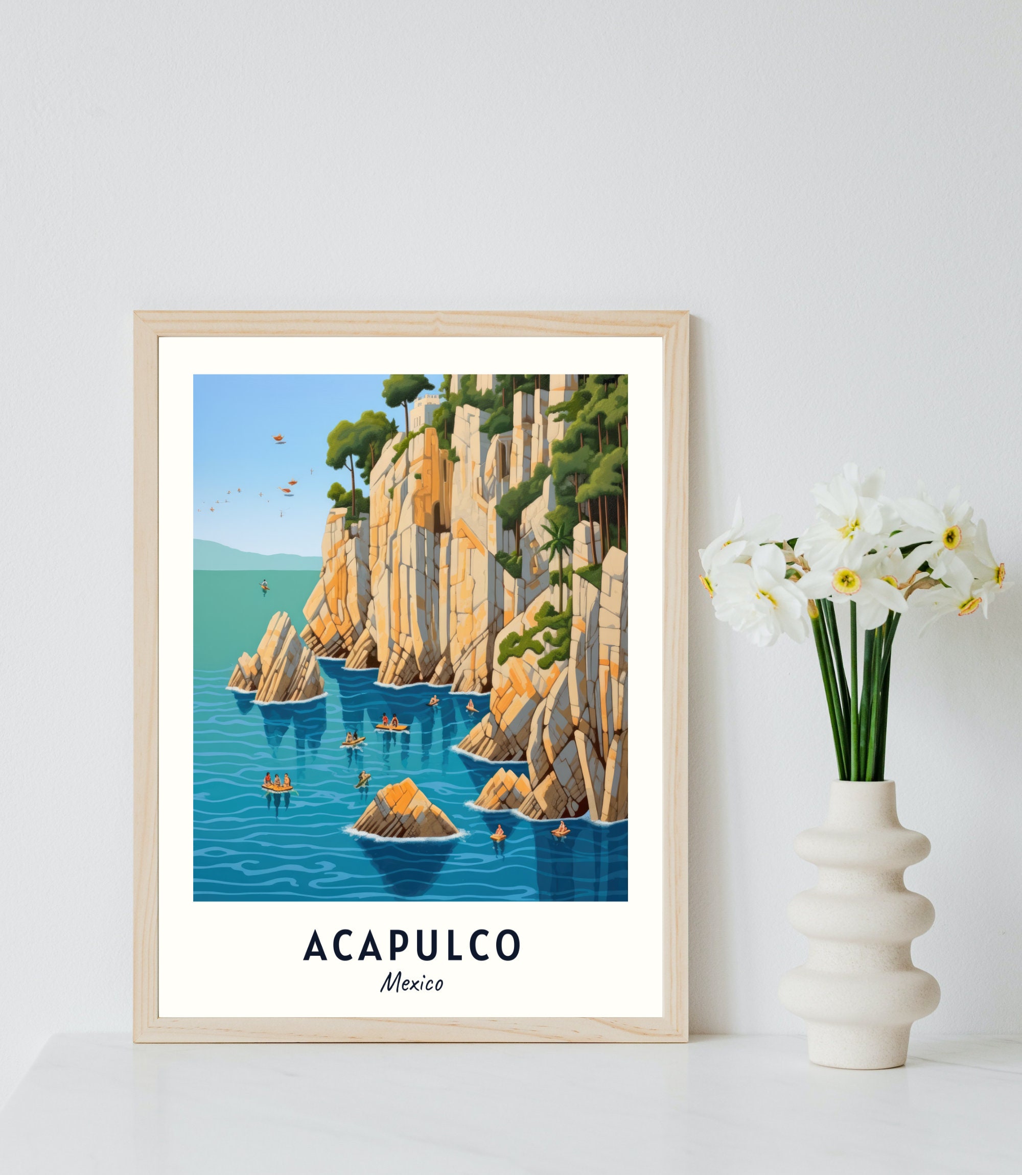 Acapulco Travel Print Acapulco Mexico Travel Gift - Etsy