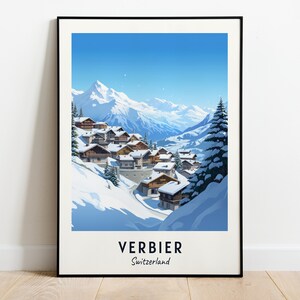 Verbier Travel Print, Verbier Ski Poster, Switzerland Ski Poster ...