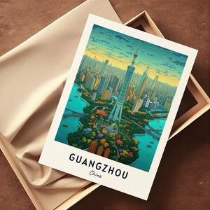 Canton Tower Travel Print Wall Art, Guangzhou - China City Print ...