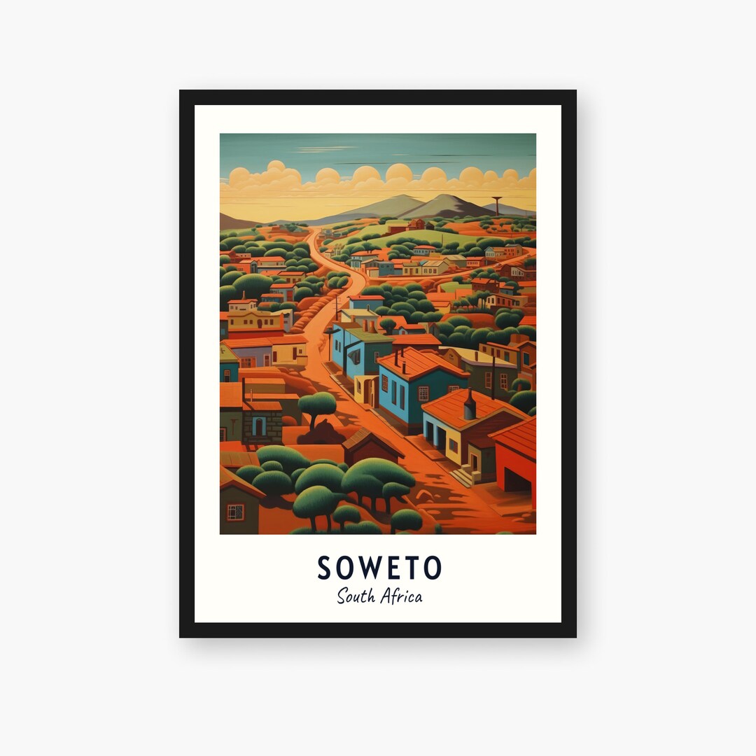 Soweto Travel Print, Soweto South Africa Travel Gift, Printable City ...