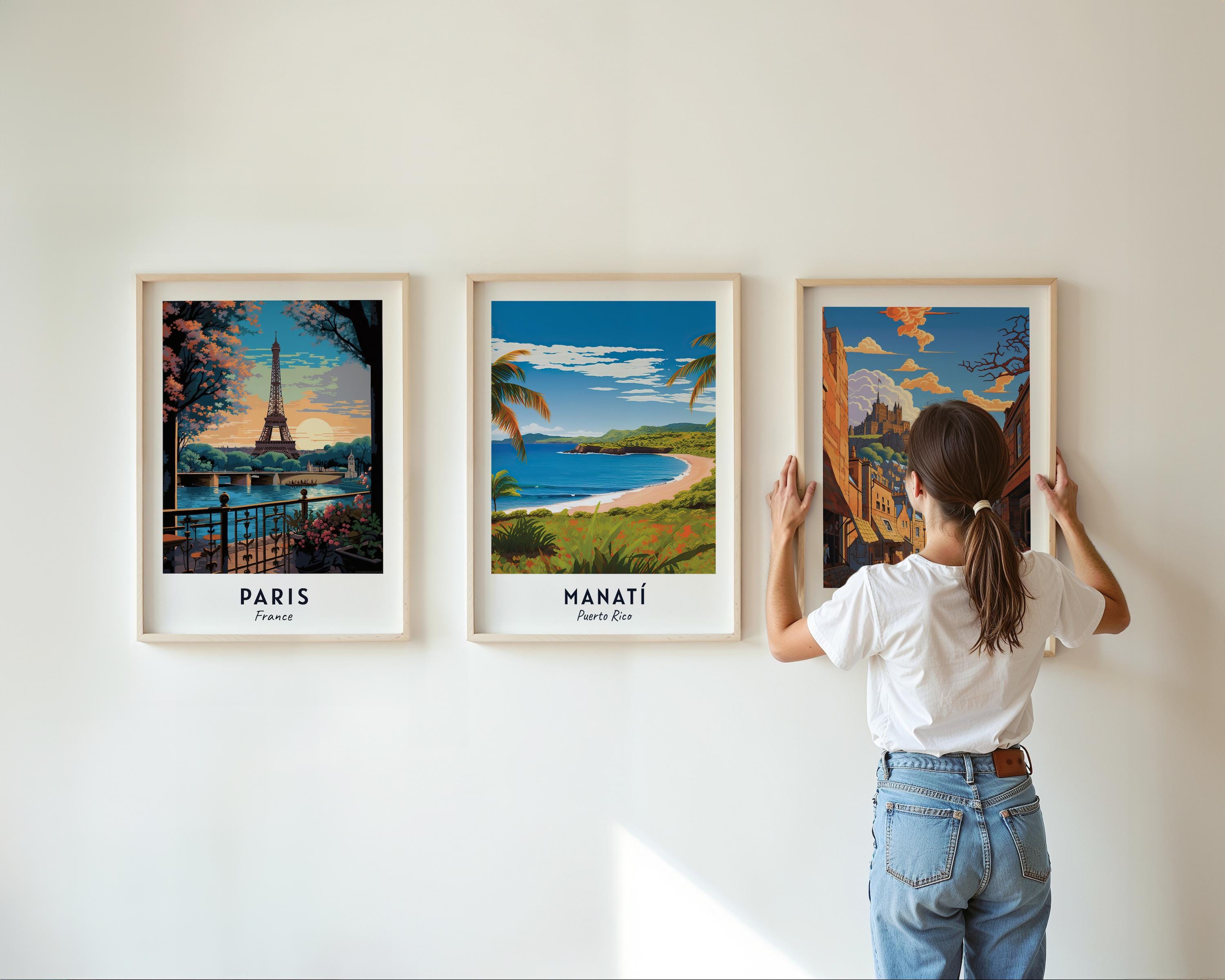 Manatí Travel Poster Puerto Rico Print Wall Art City Print Cityscape ...