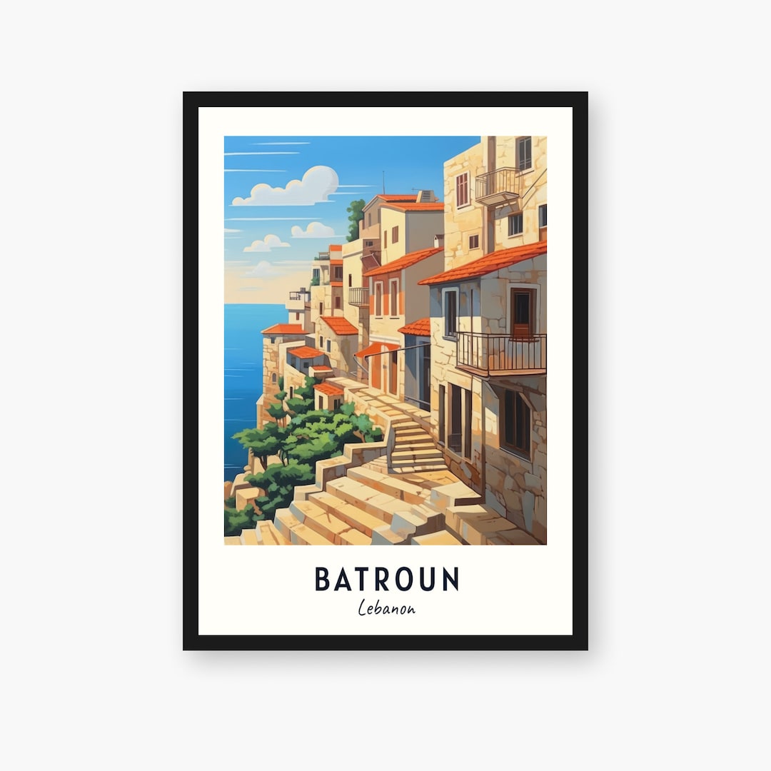 Batroun Travel Print, Batroun Lebanon Travel Gift, Printable City ...