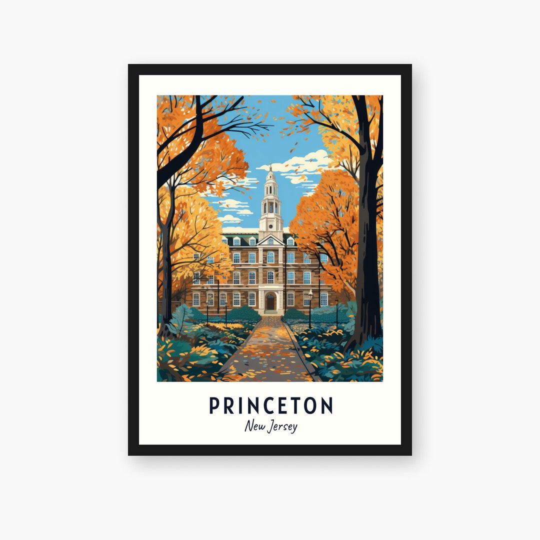 Princeton Travel Print, Princeton New Jersey Travel Gift, Printable ...