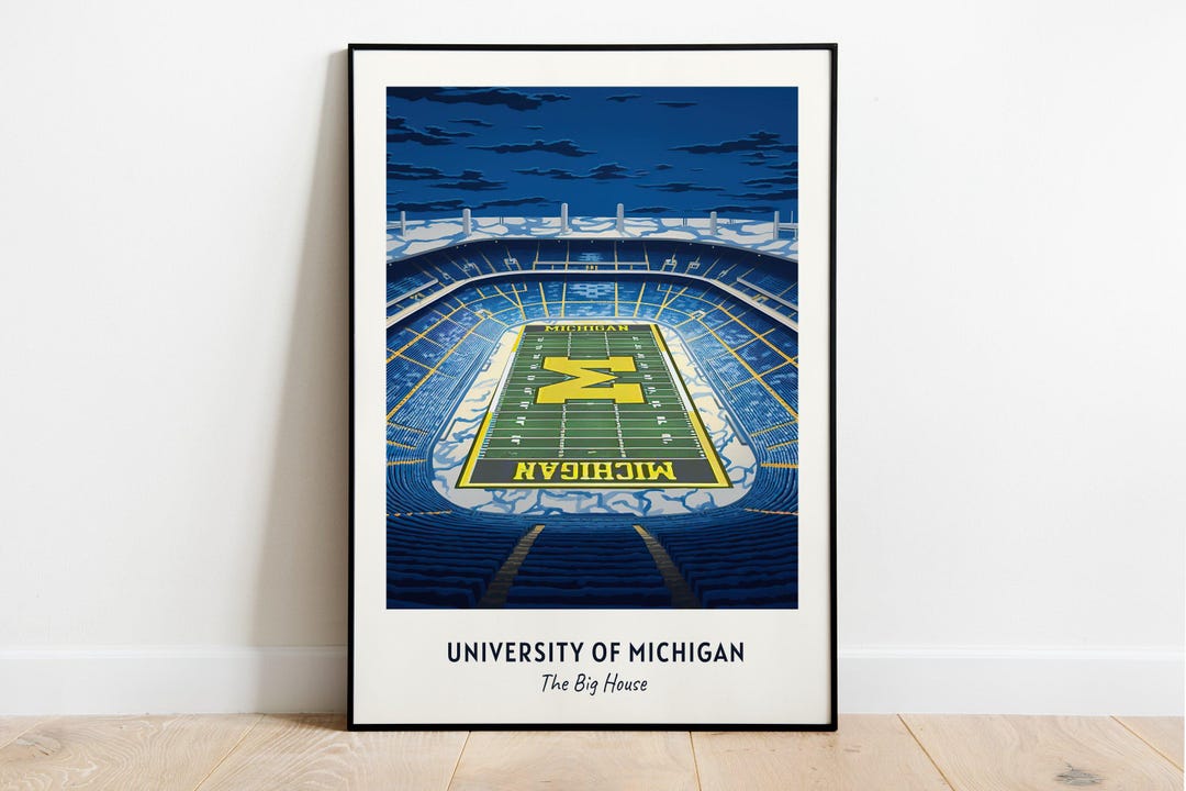 University of Michigan Stadium Print, College Dorm Print, the Big House ...