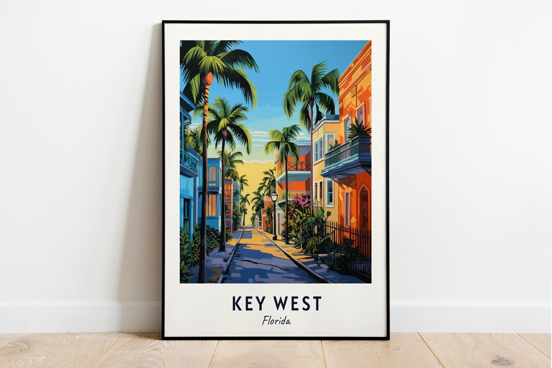 Key West Travel Print Wall Art, Key West - Florida City Print, Key West ...