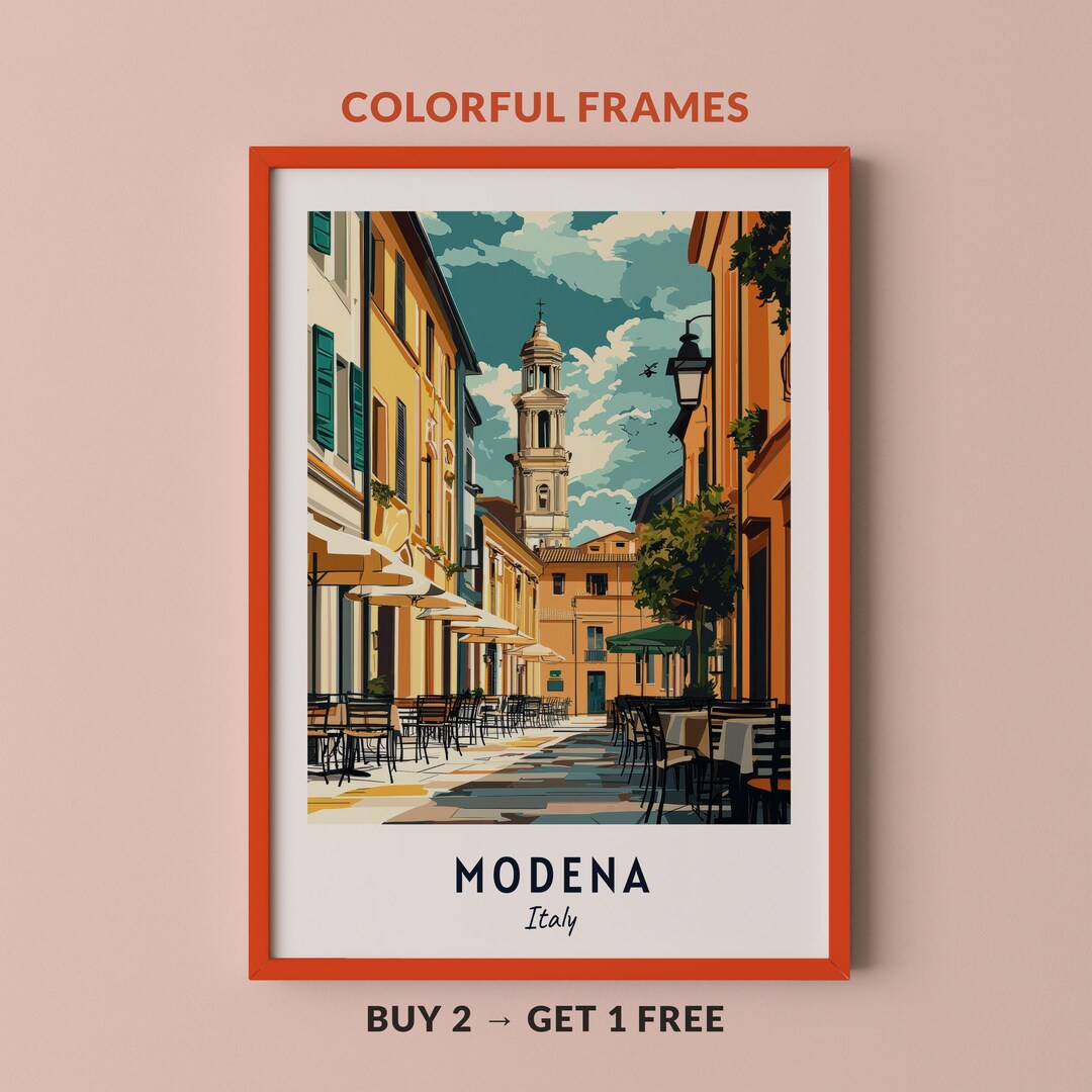 Modena Travel Poster Italy Print Wall Art City Print Cityscape Artwork ...