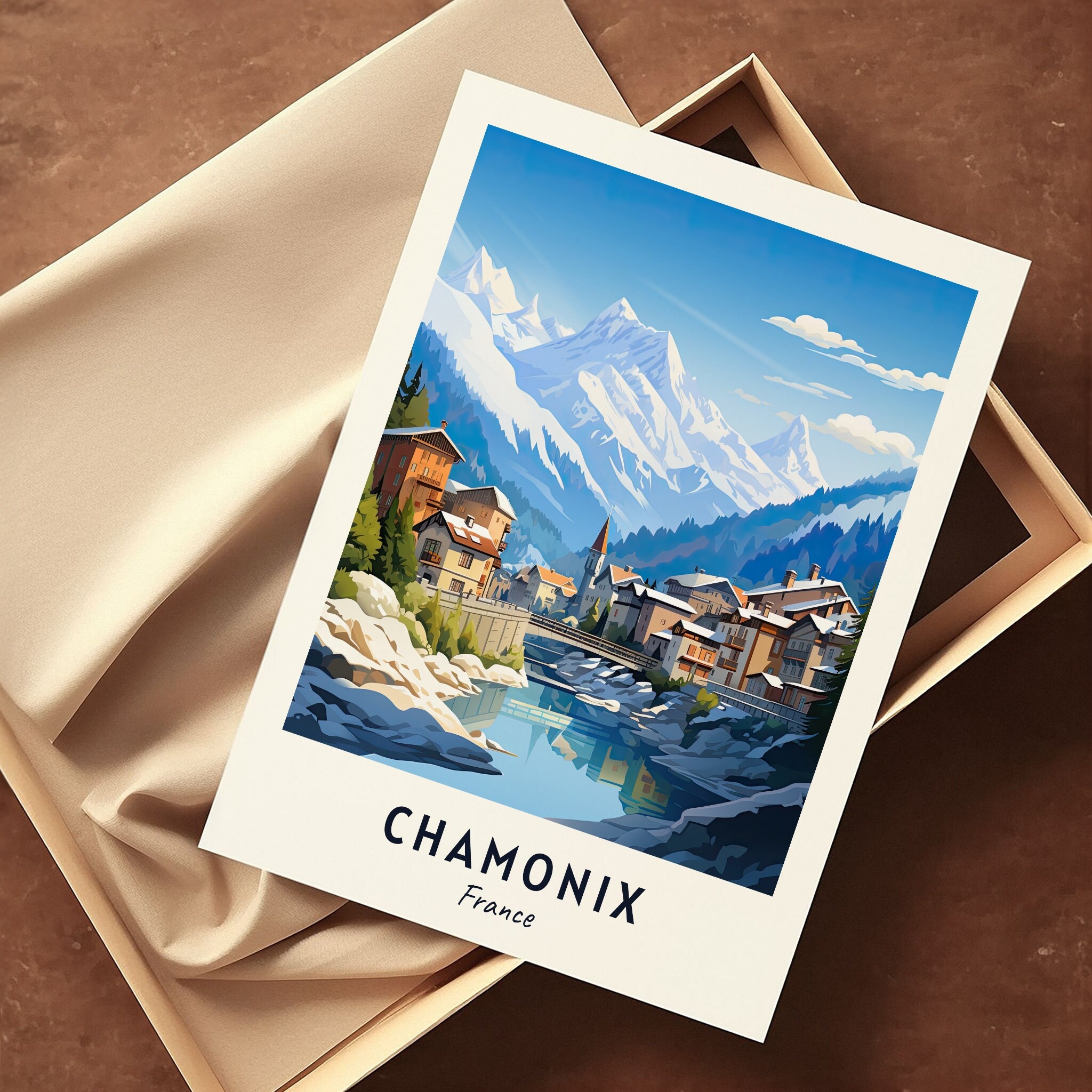 Chamonix Travel Print, Chamonix Ski Poster, France Ski Poster, Chamonix ...