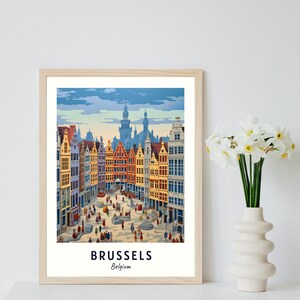 Brussels Travel Print, Brussels Belgium Travel Gift, Printable City ...
