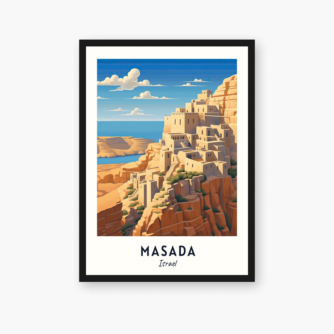 Masada Travel Print, Masada Israel Travel Gift, Printable City Poster ...