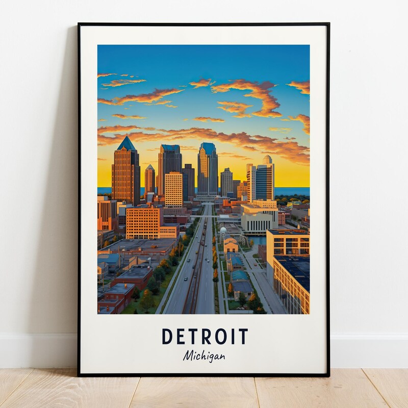 Detroit Poster - Etsy