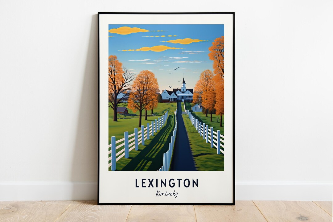 Lexington Travel Print Wall Art, Lexington - Kentucky City Print ...