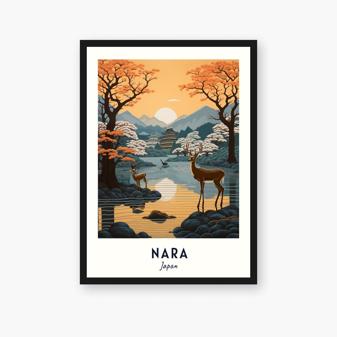 Nara City Print, Nara Travel Poster, Japan Travel Gift, Nara Digital ...
