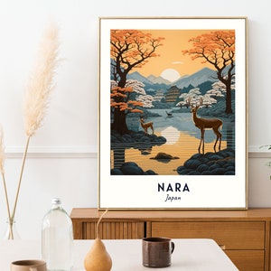 Nara City Print, Nara Travel Poster, Japan Travel Gift, Nara Digital ...