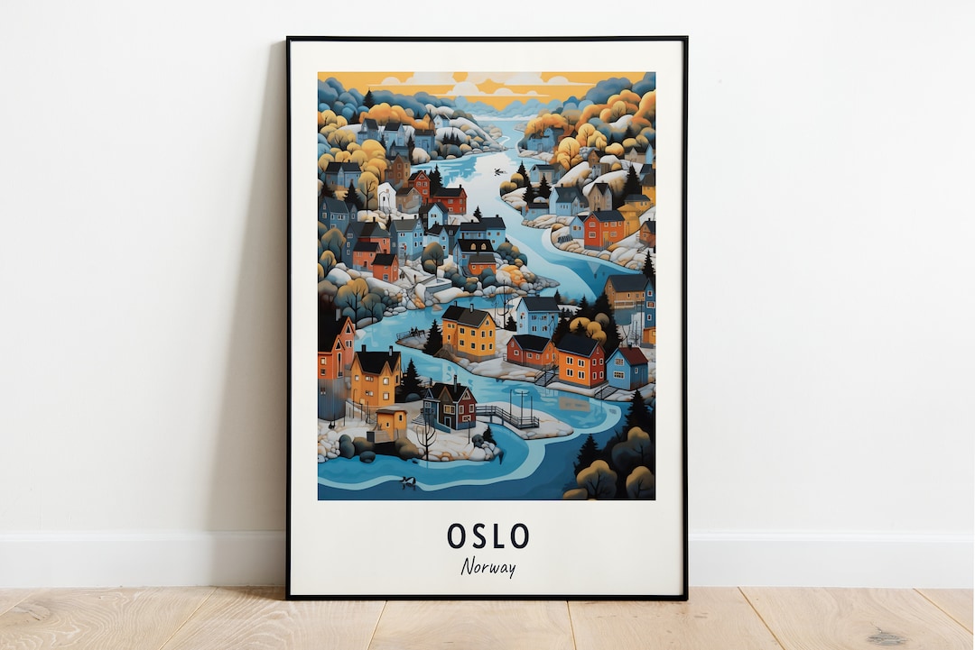 Oslo Travel Print Wall Art, Oslo Norway City Print, Oslo Travel Gift ...