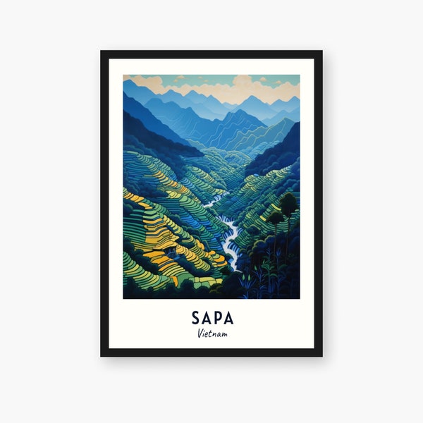 Vietnam Sapa Poster - Etsy