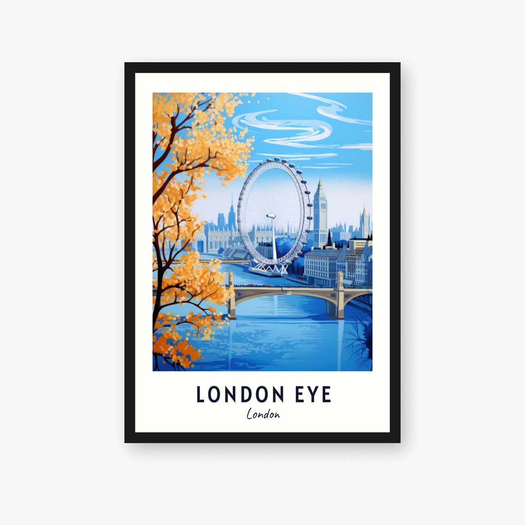 London Eye Travel Print, London Eye London Travel Gift, Printable City ...