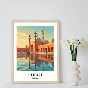 Lahore City Print, Lahore Travel Poster, Pakistan Travel Gift, Lahore ...