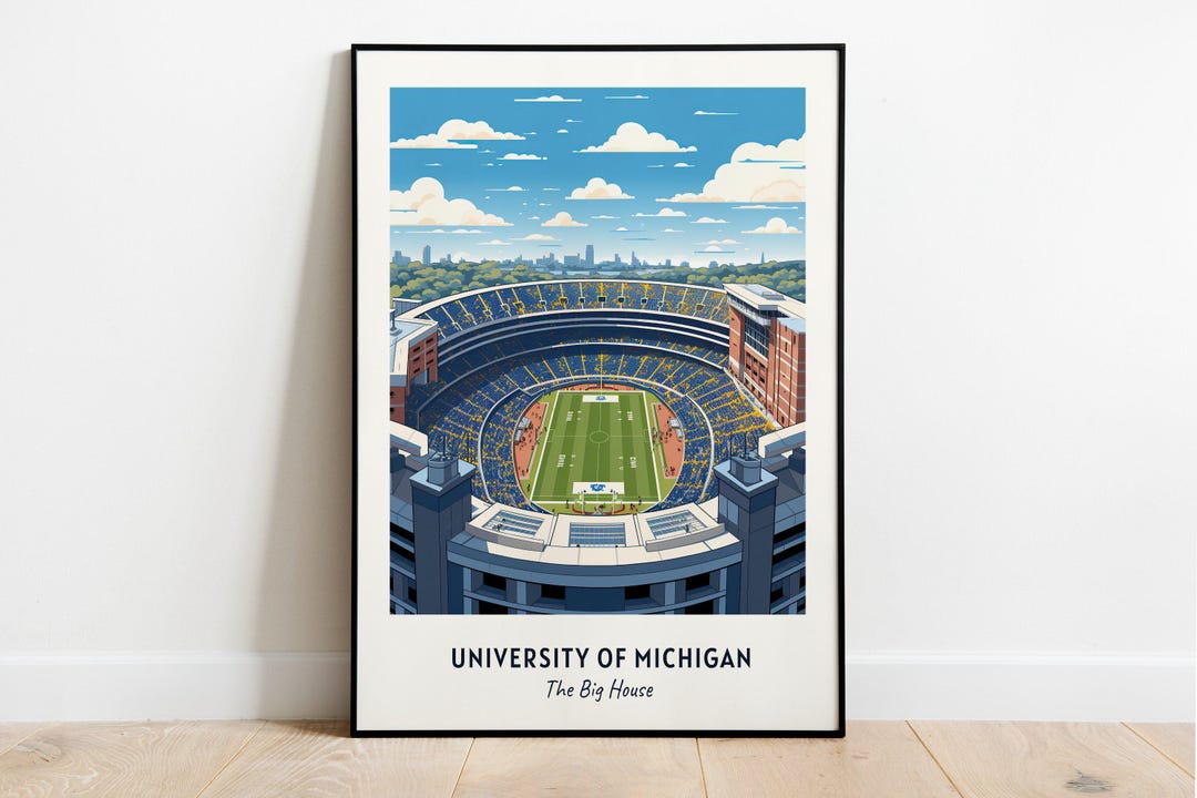 University of Michigan Stadium Print, College Dorm Print, the Big House ...