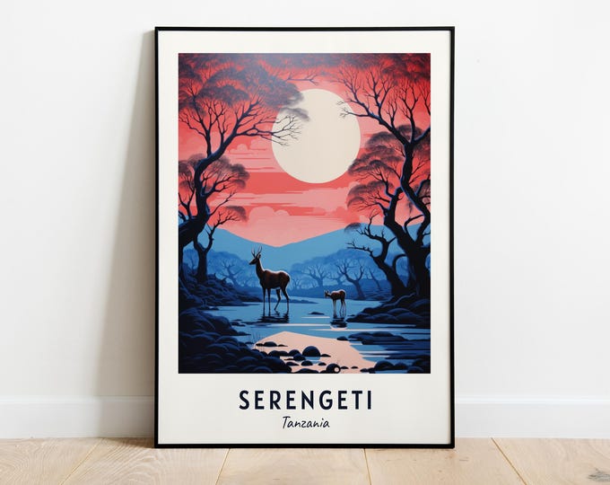 Serengeti National Park Tanzania Travel Wall Art Poster Print - Etsy