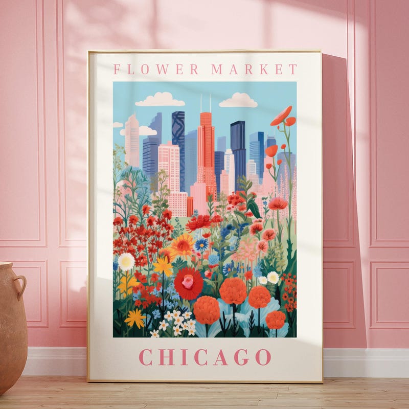 Chicago Art Botanical - Etsy UK