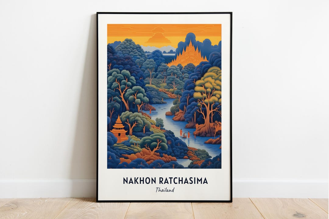 Phimai Historical Park Travel Print Wall Art, Nakhon Ratchasima ...