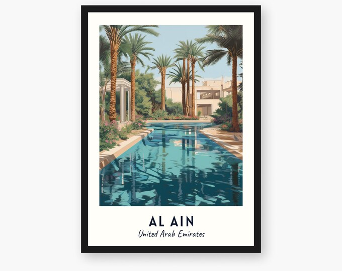 Al Ain Map Poster, Al Ain Map Print, Al Ain Personalized Map Art, Al ...