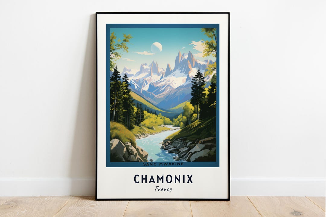 Chamonix Travel Print Wall Art, Chamonix - France City Print, Chamonix ...
