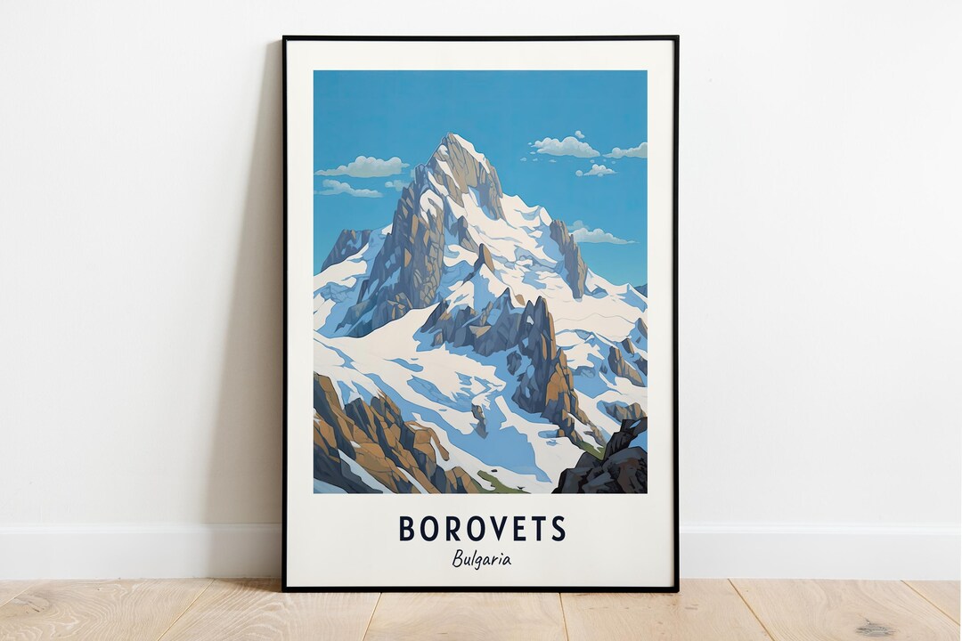 Musala Peak Travel Print Wall Art, Borovets - Bulgaria City Print ...