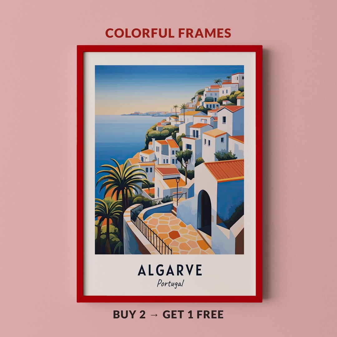 Algarve Travel Poster Algarve Portugal Wall Art Portugal Print ...