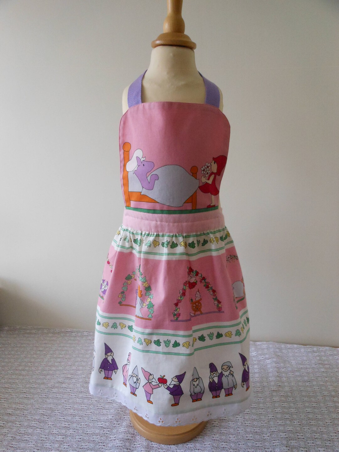 Girls, Apron, Dress Up, Fairytale, Princess, Pink, Lilac, Party, Nordic ...