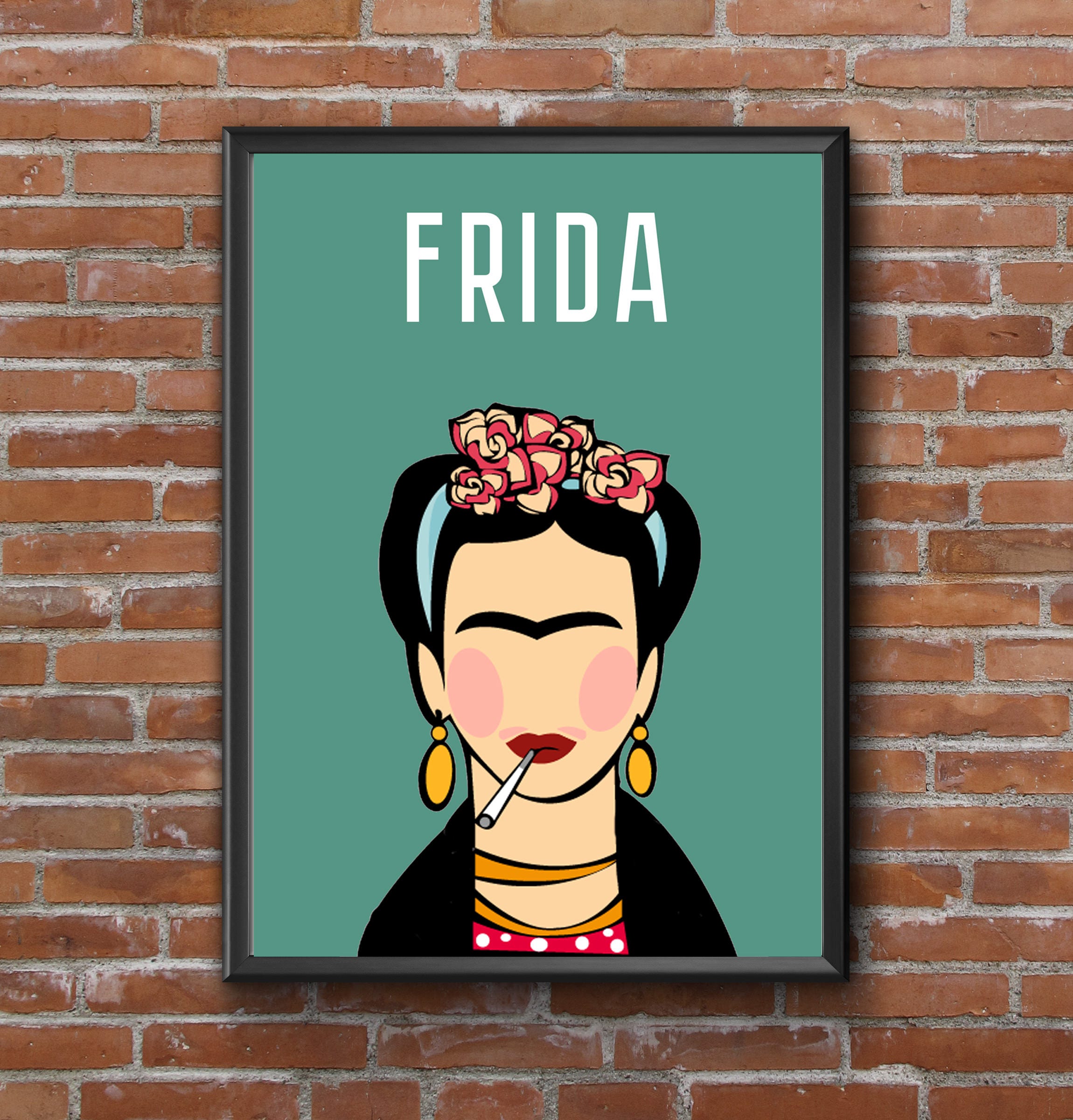 Frida Kahlo Poster Print Wall Art Frida Print Room Decor Frida | Etsy