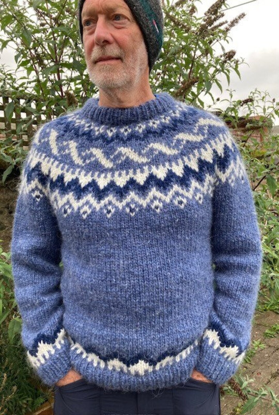 Knitted Icelandic Alafoss Lopi Wool Jumper Sweater 100% Icelandic Lopi ...