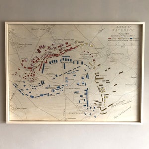 The Battle of Waterloo / Wooden Battle Map / Napoleonic Wars / Seventh ...