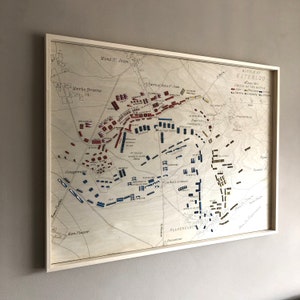 The Battle of Waterloo / Wooden Battle Map / Napoleonic Wars / Seventh ...