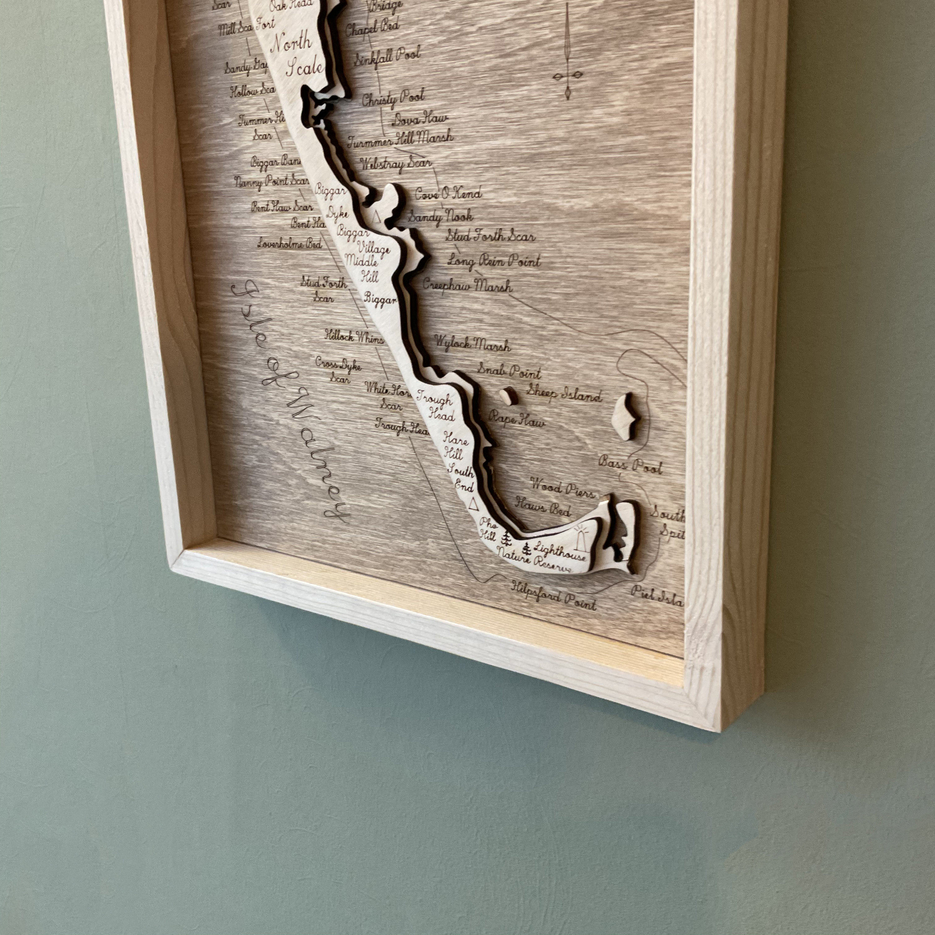 Walney Island Wooden Topographic Map Cumbria Barrow-in-Furness | Etsy