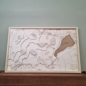 Bradgate Park Wooden Relief Map / Charnwood Forest / Leicestershire ...