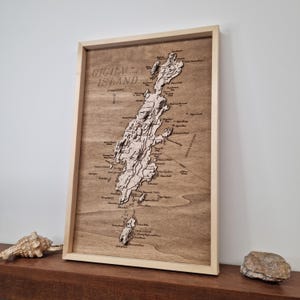 Gigha Island Wooden 3D Map: Scottish Hebridean Topographic Art - Etsy