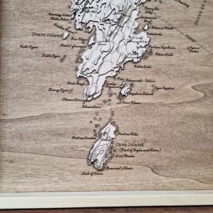 Gigha Island Wooden 3D Map: Scottish Hebridean Topographic Art - Etsy