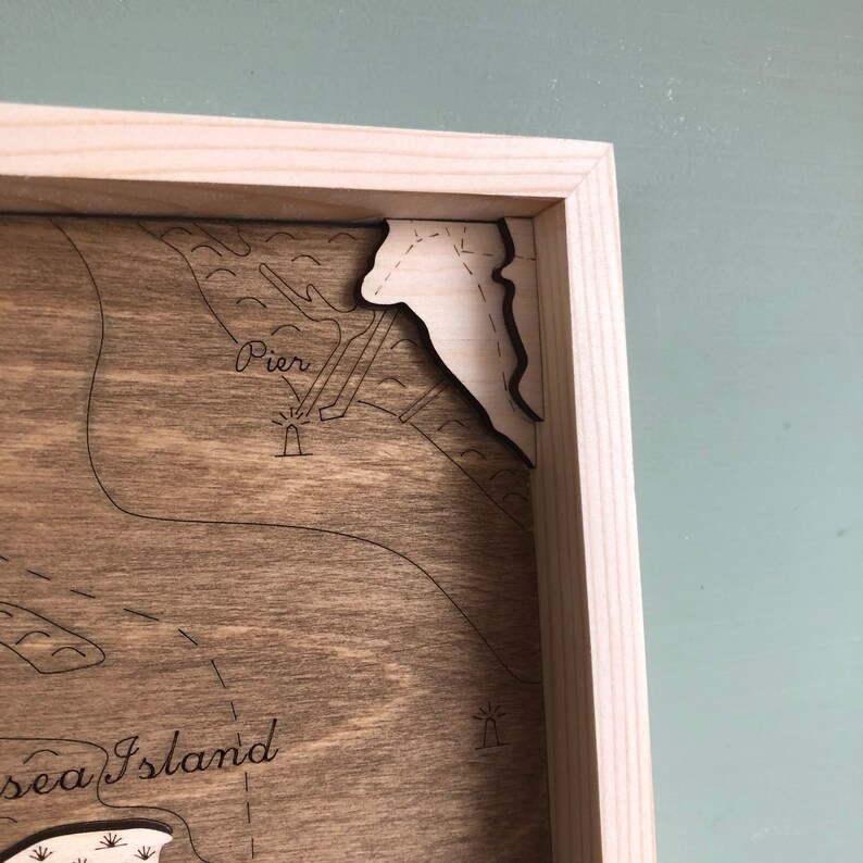 Brownsea Island / Wooden Map / the Villa / Brownsea Campsite / - Etsy UK