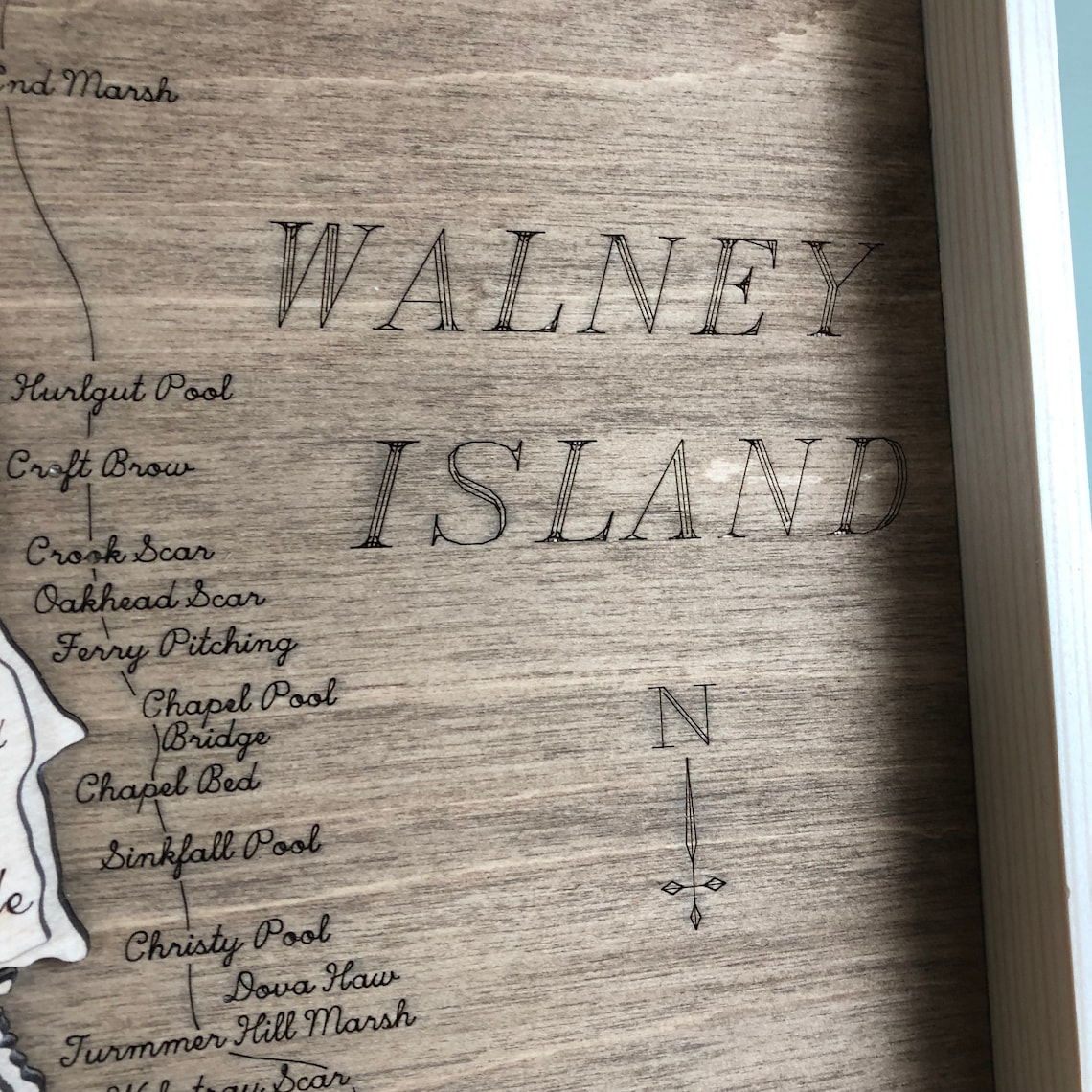 Walney Island Wooden Topographic Map Cumbria Barrow-in-furness | Etsy UK
