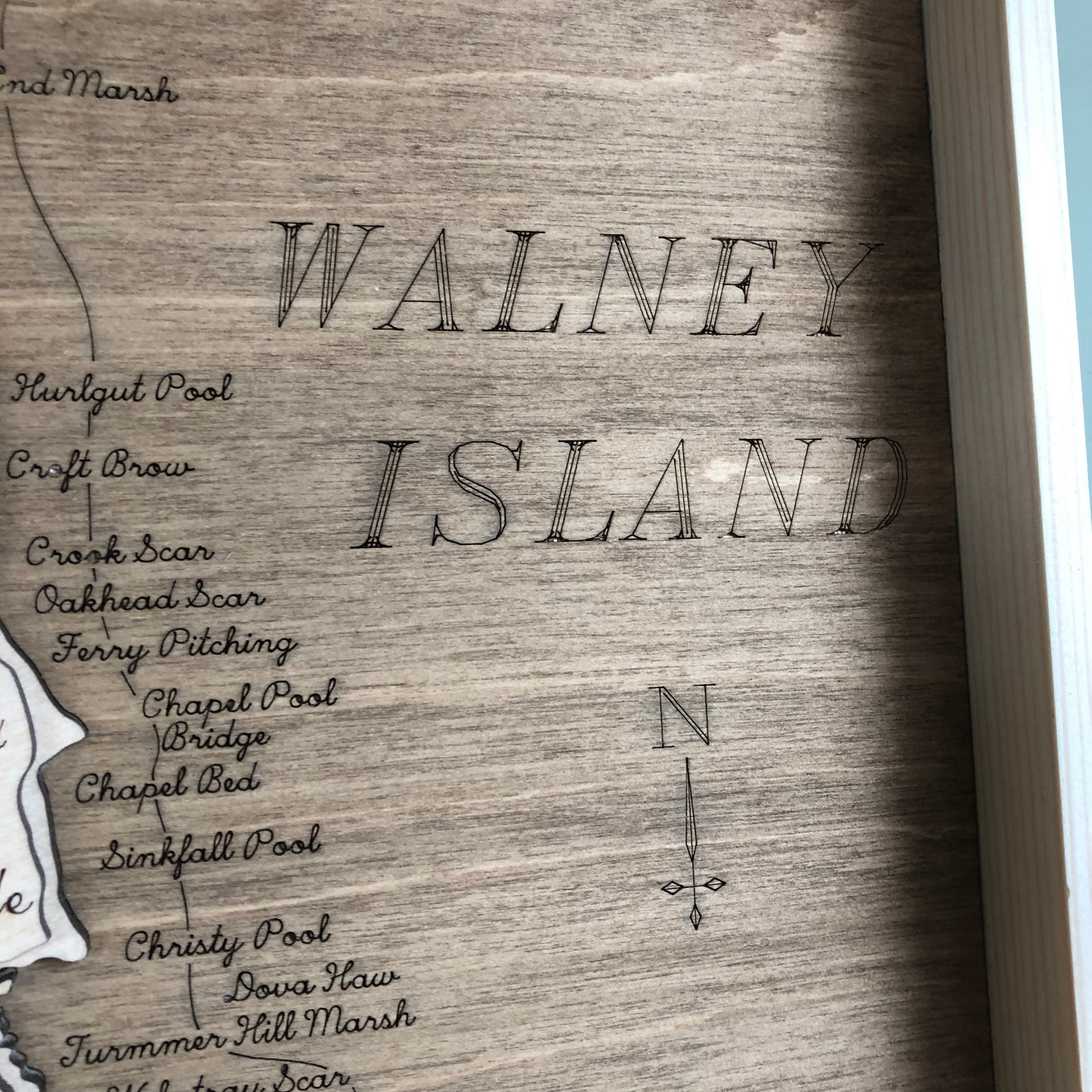 Walney Island Wooden Topographic Map Cumbria Barrow-in-furness | Etsy UK