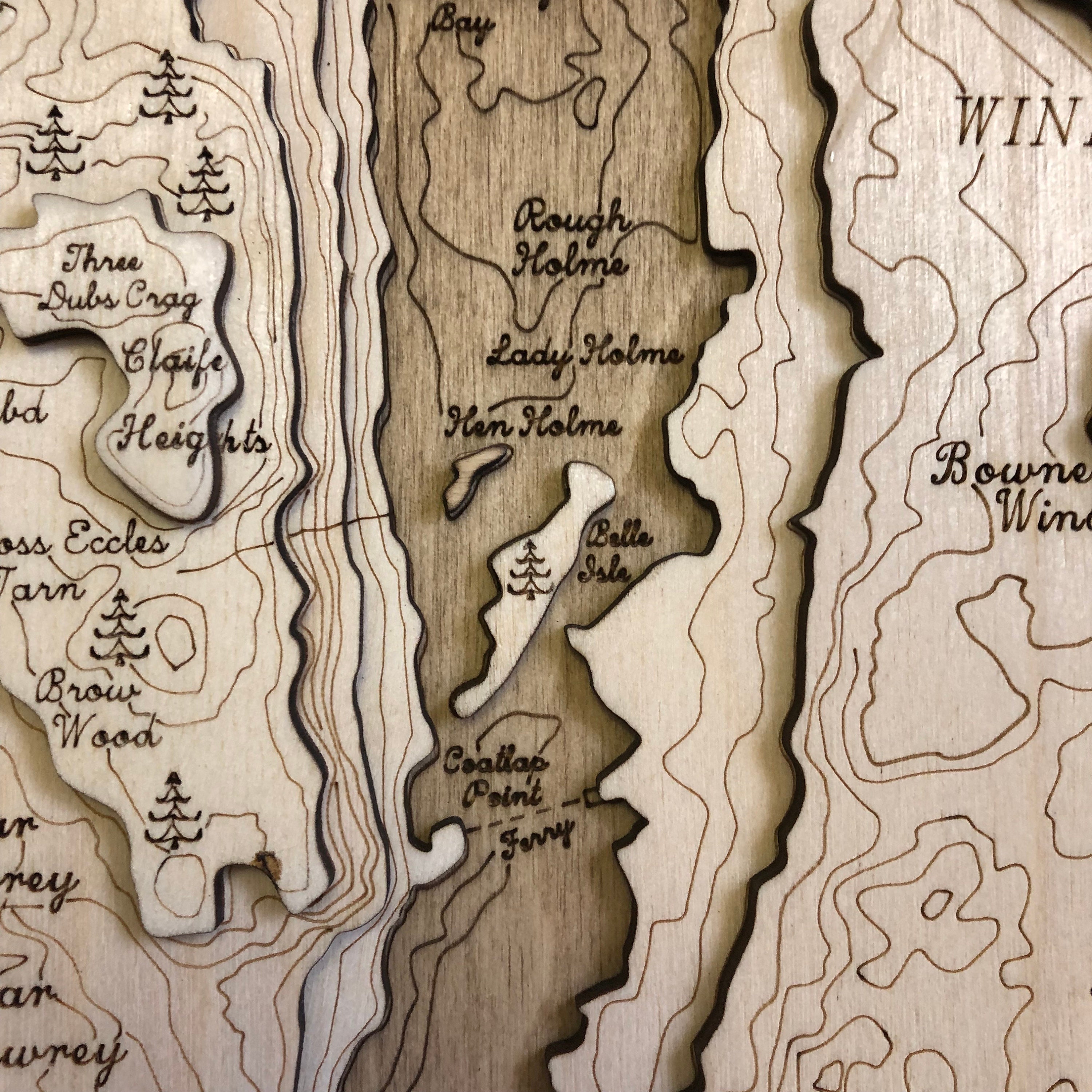 Windermere Topographic Map / the English Lake District / Beatrix Potter ...