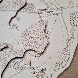 Bradgate Park Wooden Relief Map / Charnwood Forest / Leicestershire ...