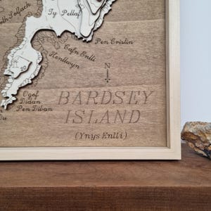 Bardsey Island Wooden Topographic Map: Welsh Wall Decor - Etsy