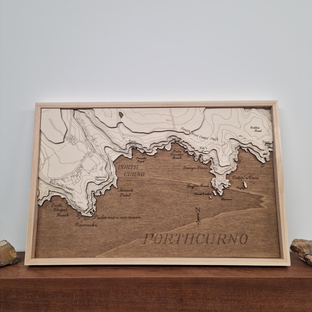 Porthcurno Cornwall the Minack Theatre Point Porthcurno Beach Wooden 3d ...