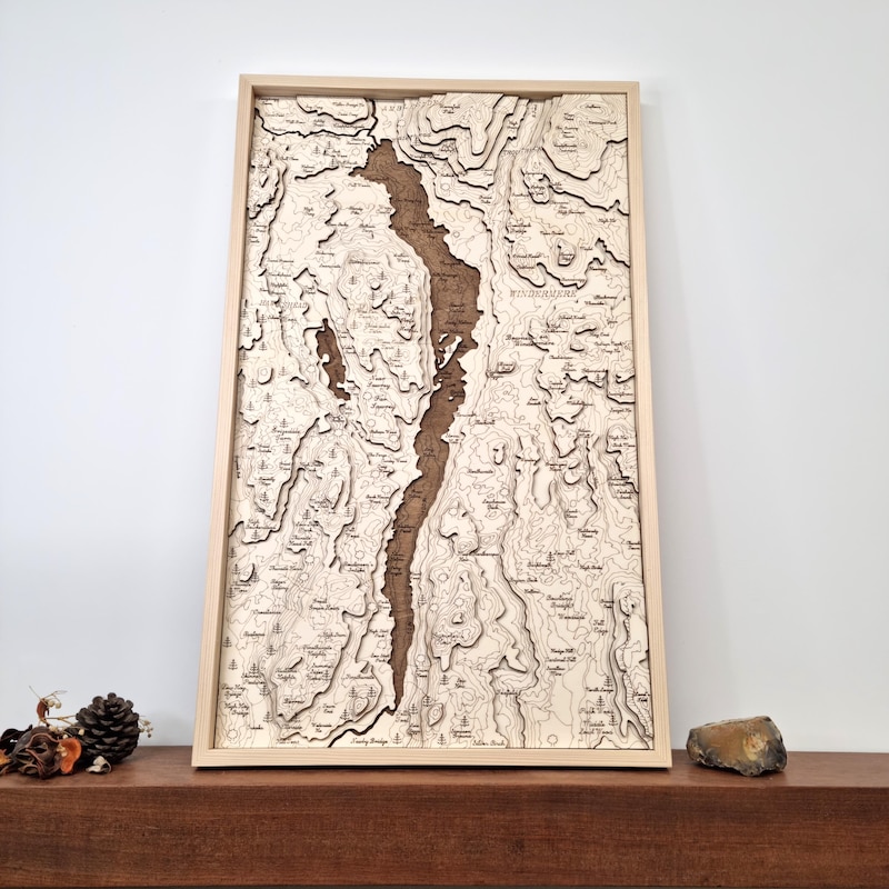 Lake Map 3d Carved - Etsy UK